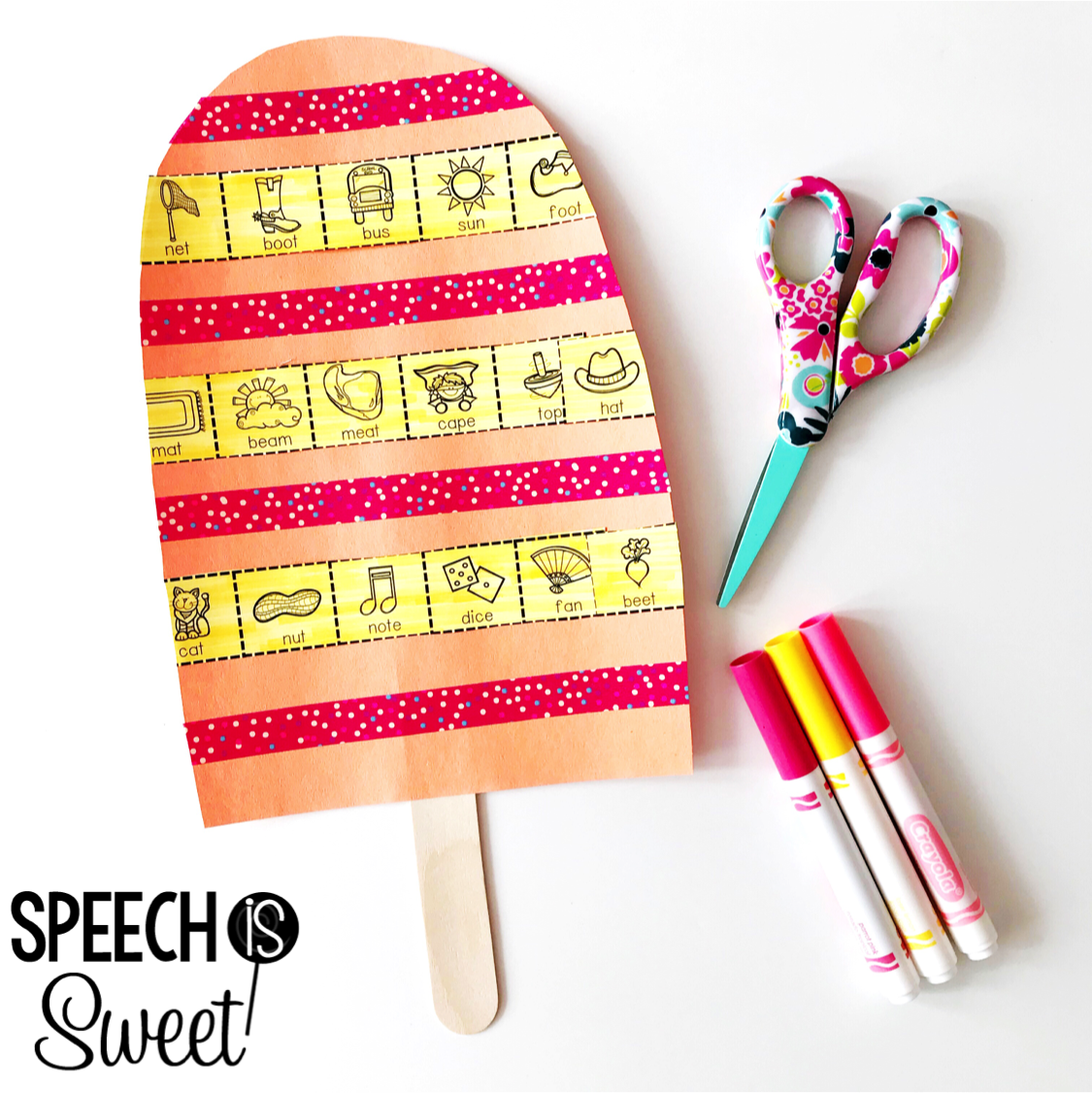 Popsicle Crafts for Speech Therapy! - Speech is Sweet