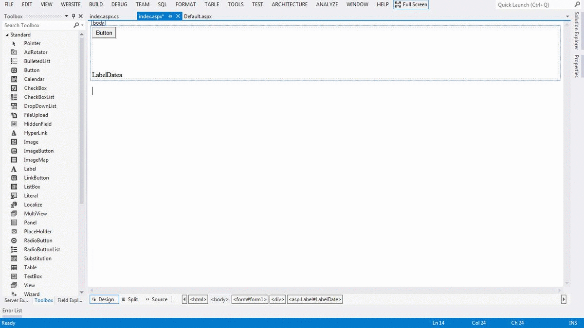 Adding A Server Side Control To The Web Form In Trickcode Free Source Code Download