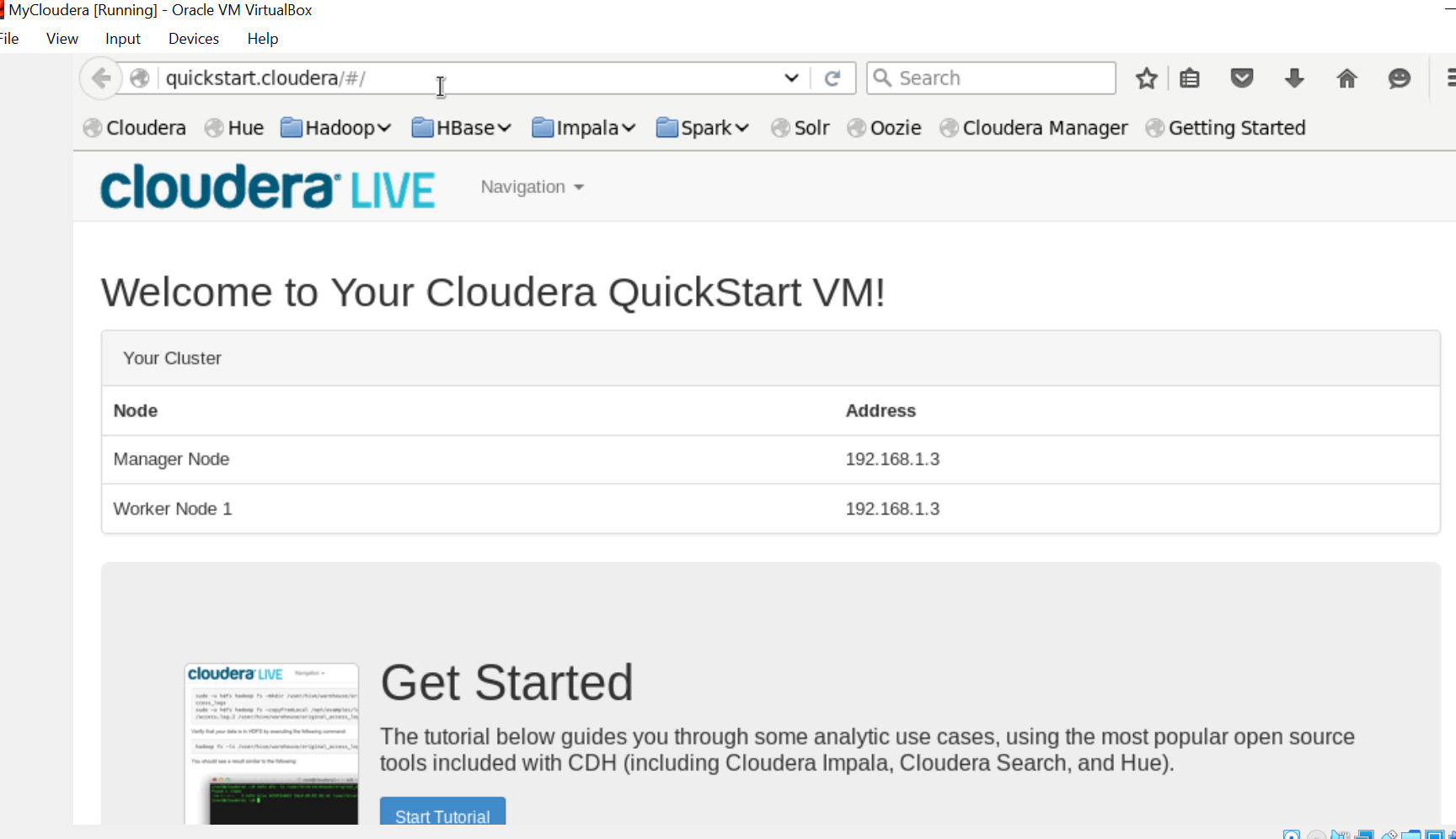 Tech Crusader How To Install And Configure Cloudera Quickstart Vm On Windows 6584