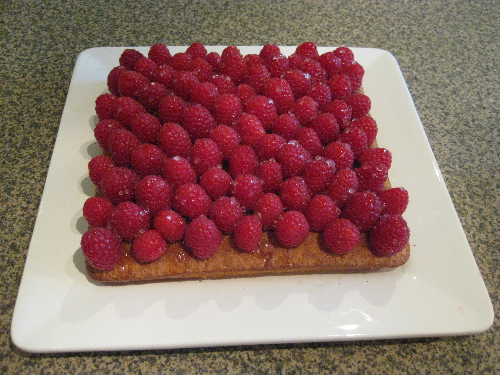 The Scone Apprentice: Flan Cake with Raspberries - From Mom