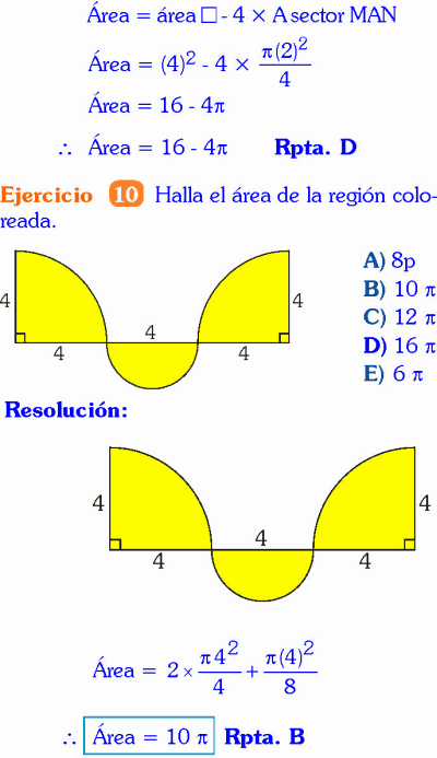 AREA DEL CIRCULO FORMULA EJEMPLOS Y EJERCICIOS RESUELTOS