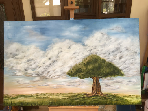 Step by Step Large format tree painting