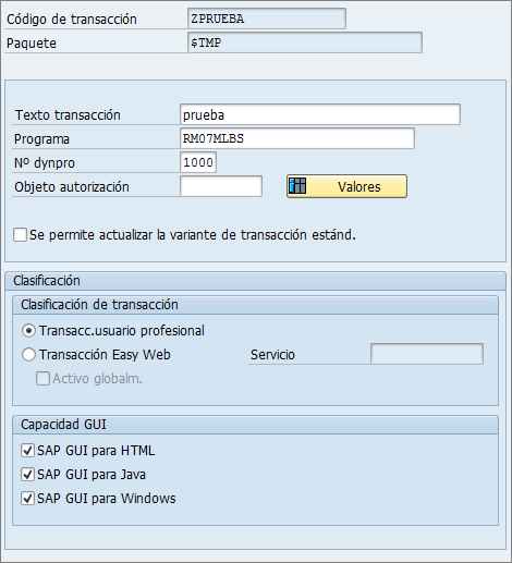 Cómo crear una transacción | Blog de SAP