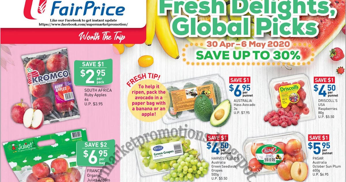 NTUC FairPrice Fresh Fruits Promotion 30 April - 06 May 2020 ...