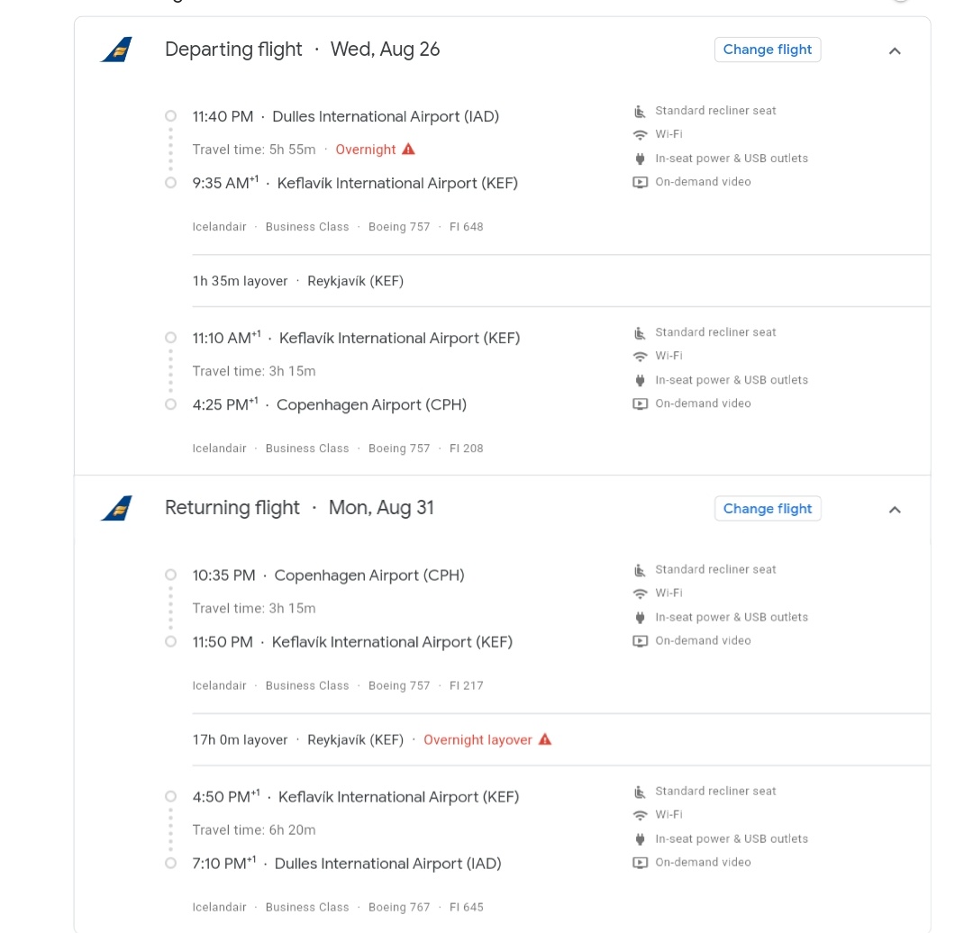 IcelandAir Saga Class: IAD to CPH from $965 - Premium Cabin Deals IcelandAir Saga Class: IAD to CPH from $965 - Premium Cabin Deals