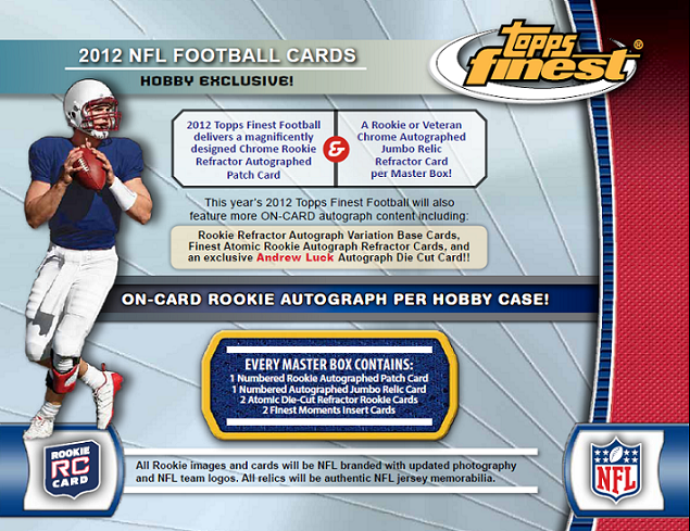 South Bay Baseball Cards: 2012 Topps Finest Football Hobby Box