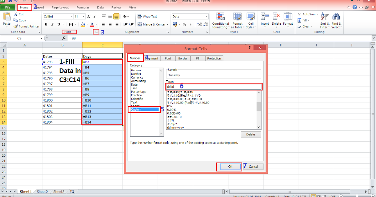 Excel Date Formatting / Date Formatting in MS Excel. ~ Excel Tips & Tricks