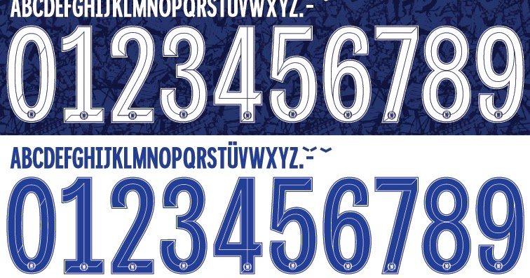 FONT FOOTBALL: Font Vector Chelsea 2019 2020 kit