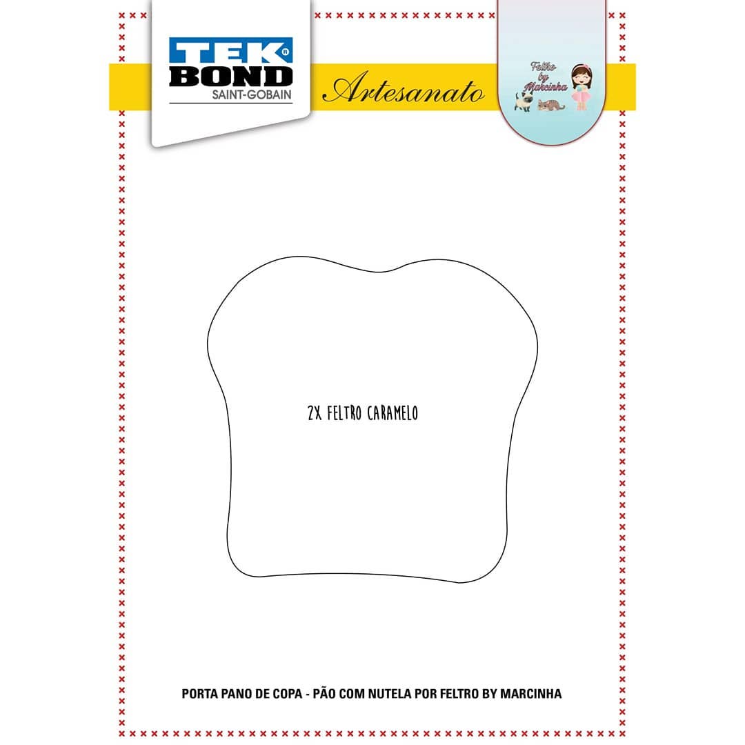 Eu Amo Artesanato: Porta Pano de Prato Pão de Forma em Feltro com Molde