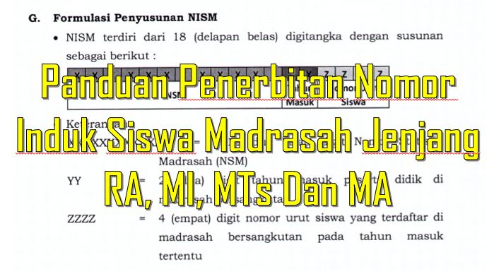 Panduan Penerbitan Nomor Induk Siswa Madrasah Jenjang RA, MI, MTs Dan ...