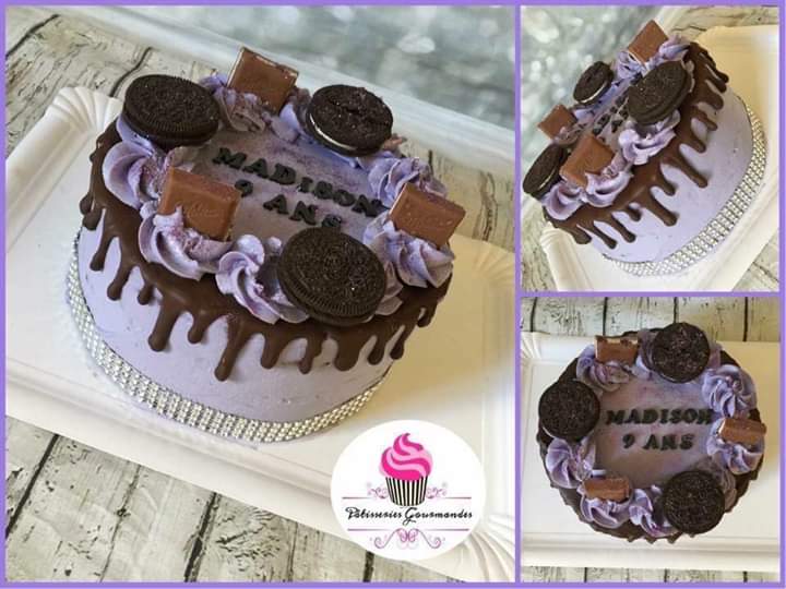 pâtisseries gourmandes : Layer cake Milka/oreo