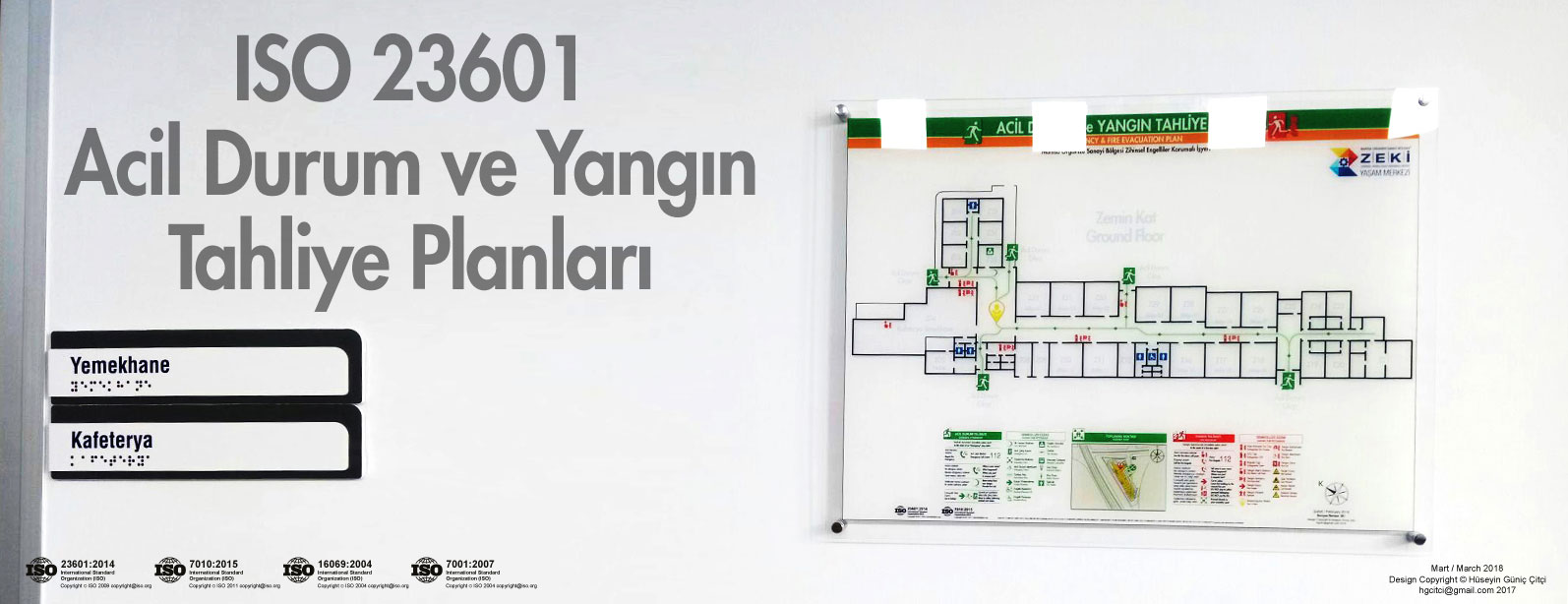 ISO 23601 Acil Durum ve Yangın Tahliye Kat Planları