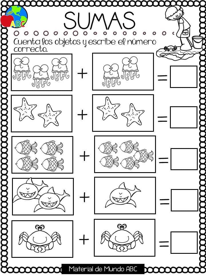 Cuadernillo Cuenta y Suma Conmigo | Materiales Educativos para Maestras