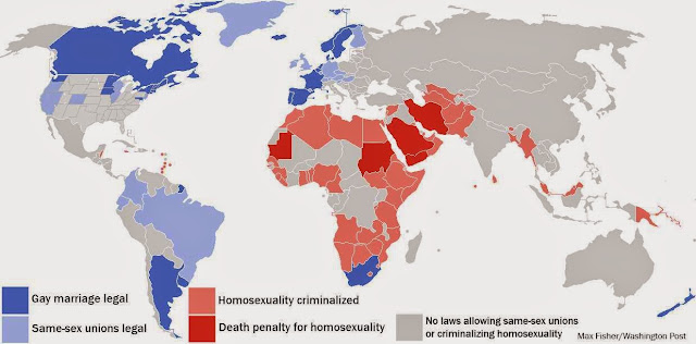 Maps Showing Gay Rights Around The World Free Printable Maps