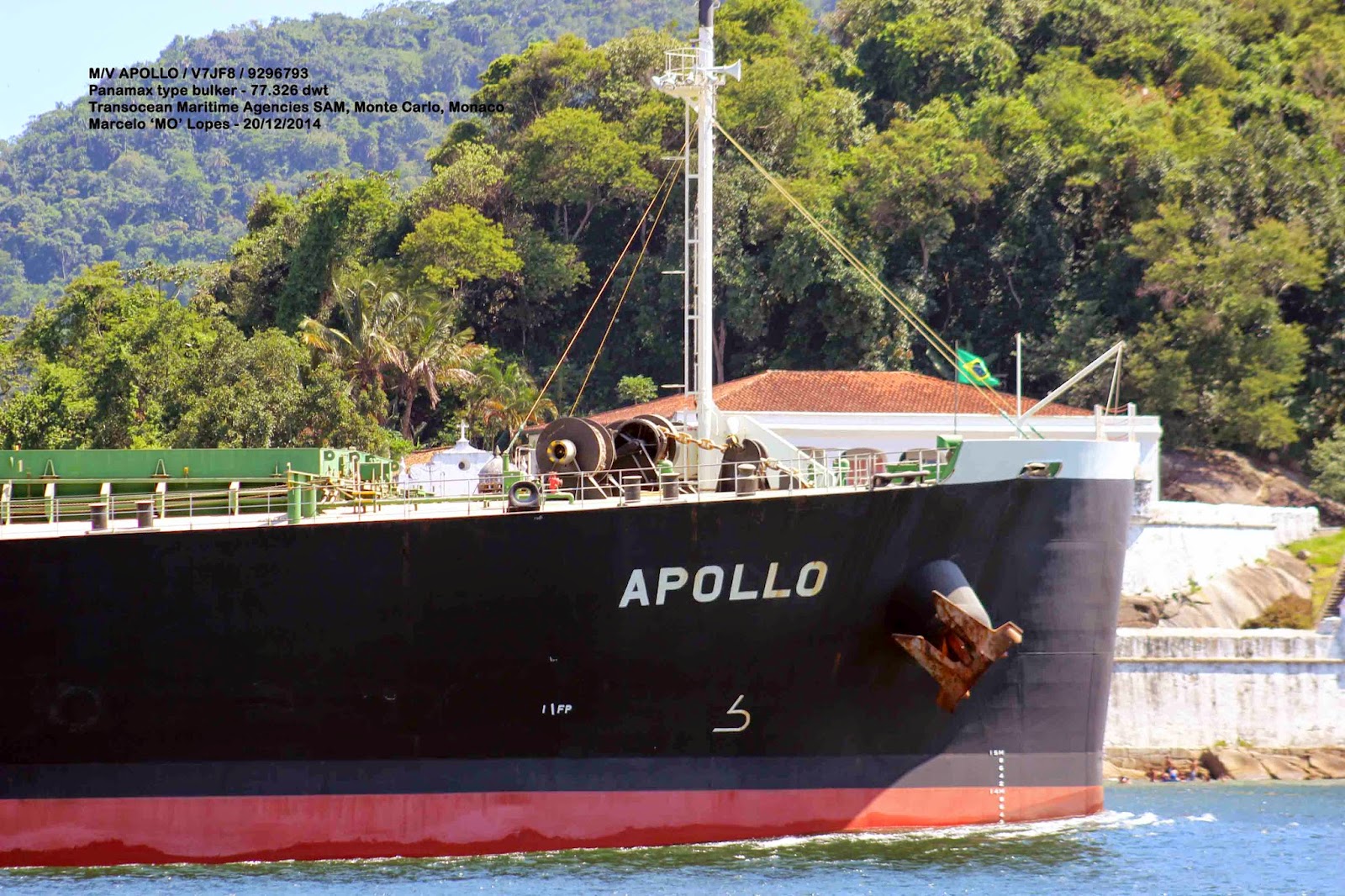 Santos Shiplovers: M/V Apollo / V7JF8 - Panamax da Transocean Maritime ...