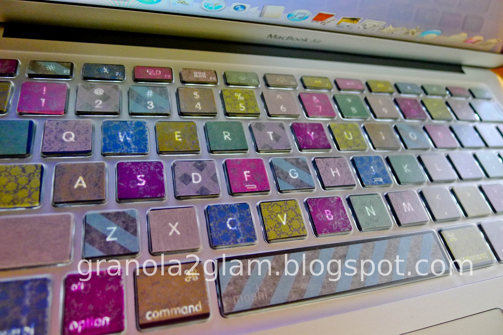 Granola To Glam: DIY Colorful MacBook Washi Tape Keyboard Tutorial