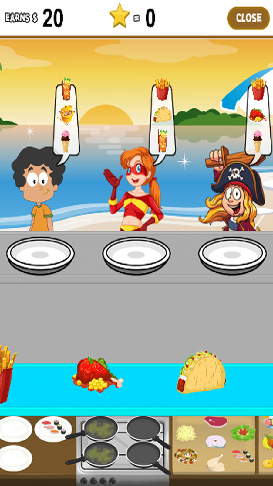 Summer Restaurant Games For Kids Version