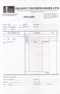 ETR MACHINES : Registration of an Etr Machines.Dejavu Technologies ...