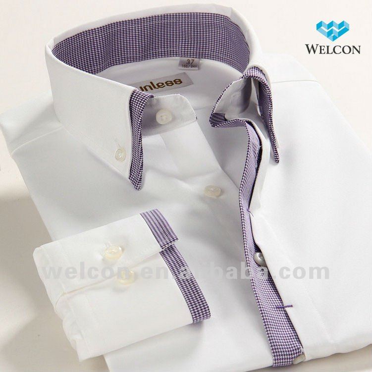 cotton long sleeve white Italian collar style latest fashion design ...
