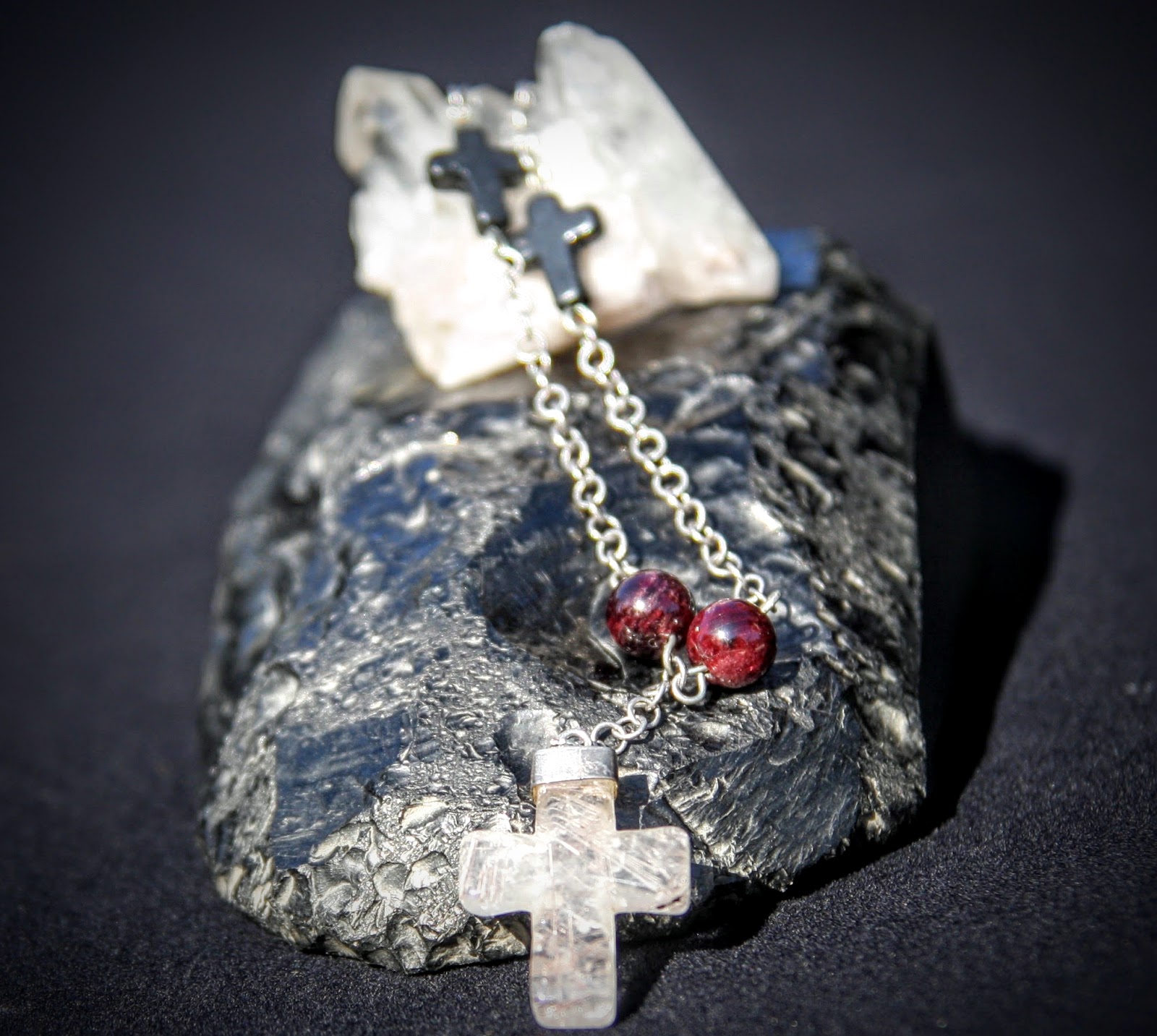 Calamity Abby: Rutilated Quartz Cross UPDATE: SOLD!