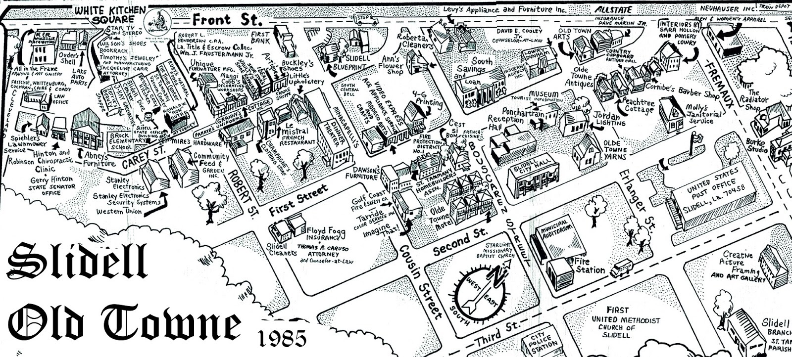 Tammany Family: Slidell Poster Map
