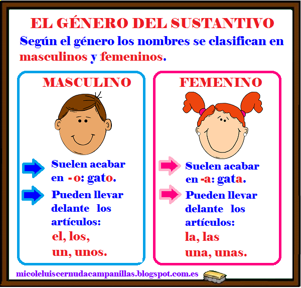 CEIP SAN SALVADOR: Femenino/masculino-singular/plural 1º E.P