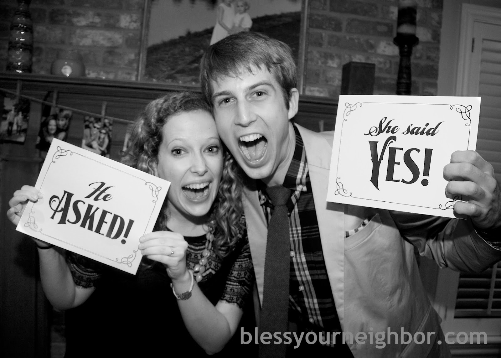 Bless Your Neighbor: {Engaged!} Free "She Said Yes!" Printable