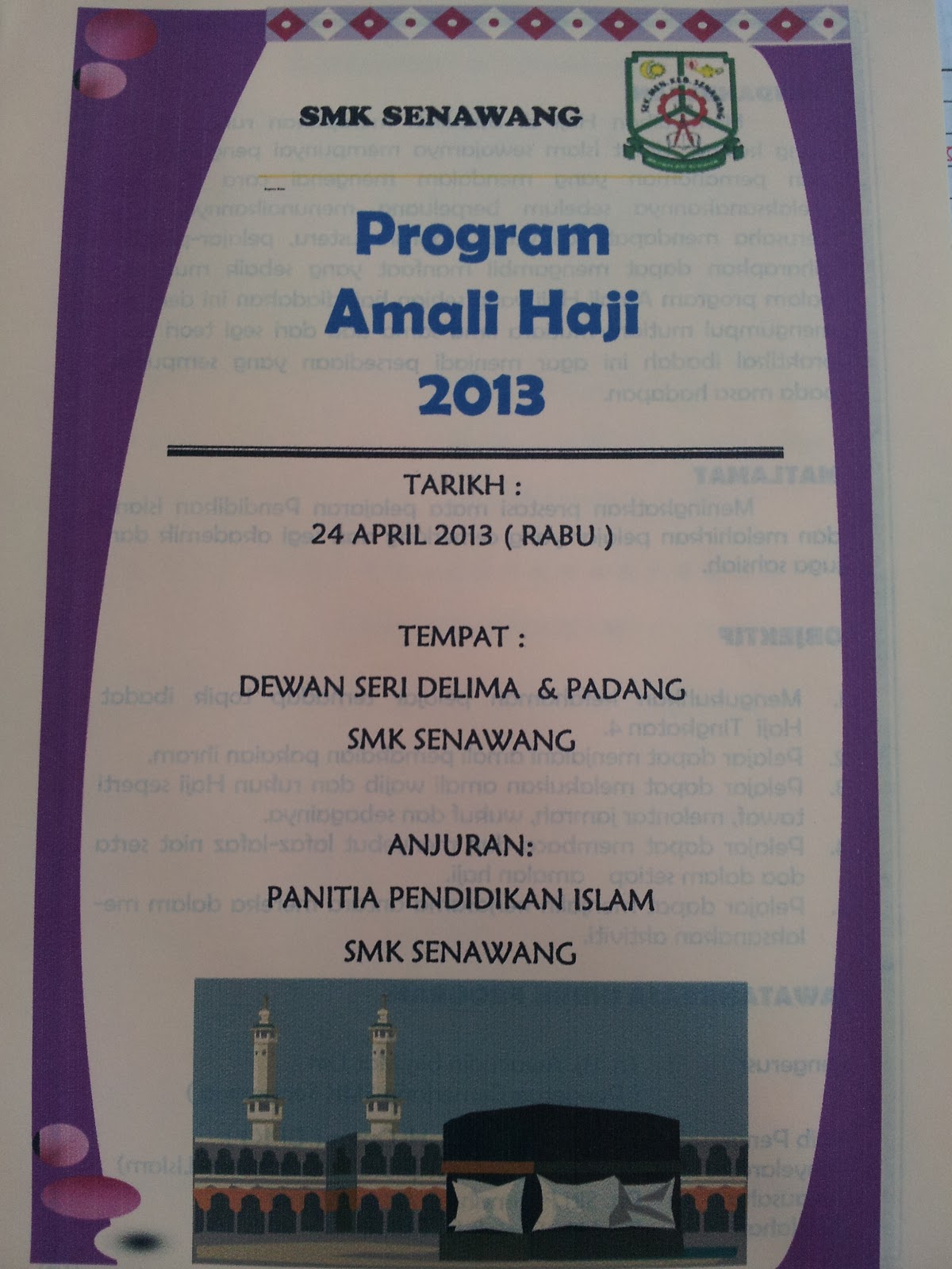 Panitia Pendidikan Islam SMK Senawang: AKTIVITI PANITIA
