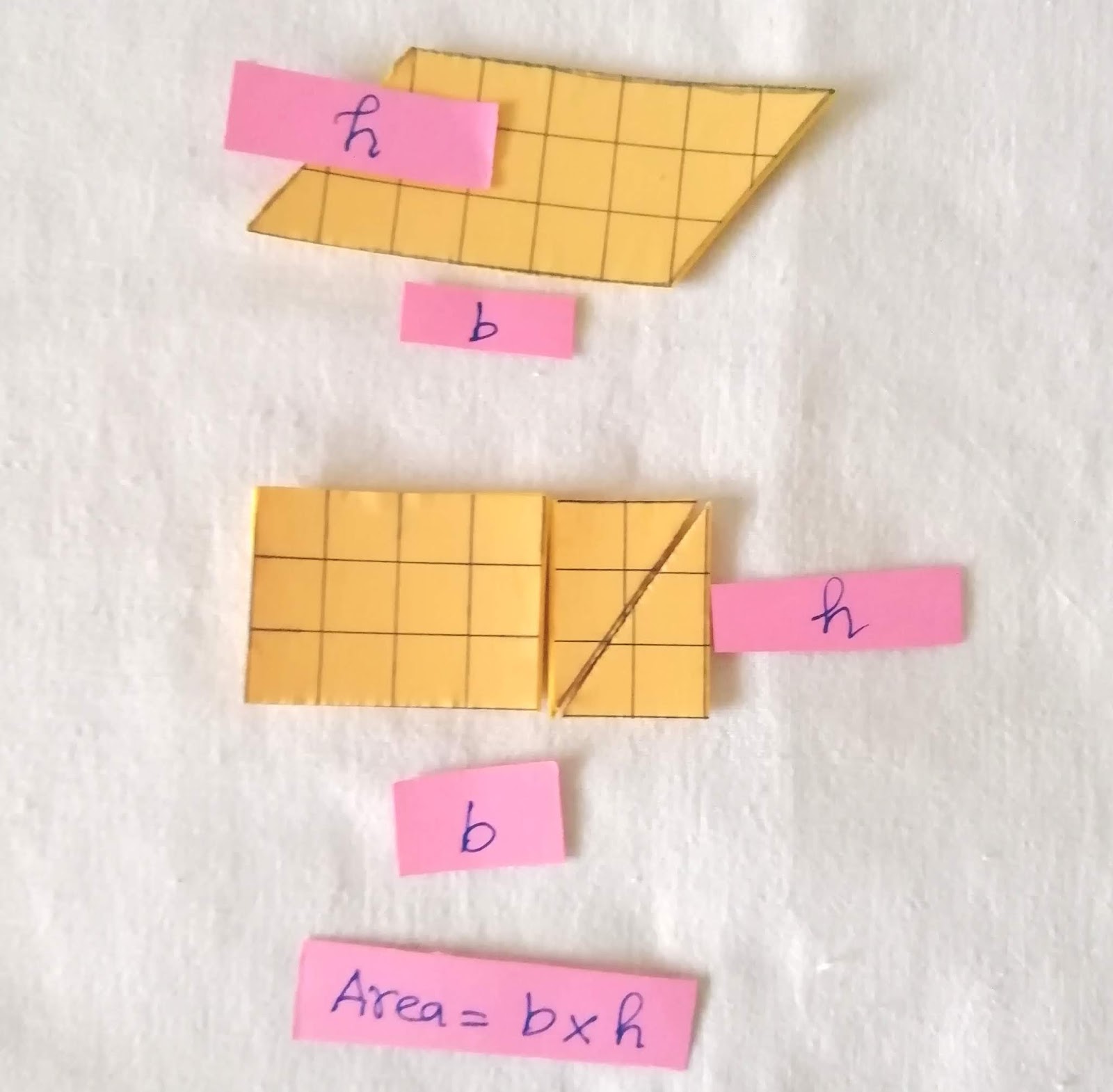 Mom-The First Teacher: Montessori Yellow Area Material