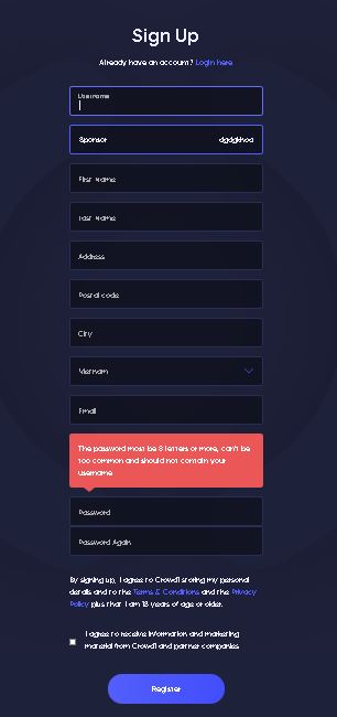 Crowd1 Membership Registration In 1 Minute ~ Crowd1 Full Guide For ...