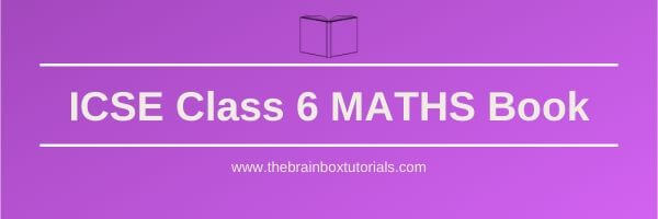 ICSE Class 6 Maths Book - The Brainbox Tutorials