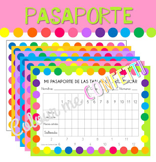 Pasaporte de la multiplicación ♥ Multiplication passport - Colour me ...