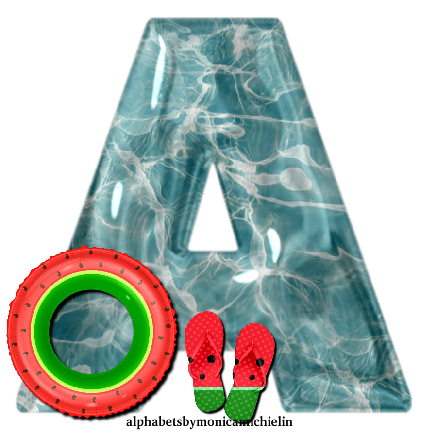 M. Michielin Alphabets: BLUE WATER POOL ALPHABET LETTERS LUMPY ...