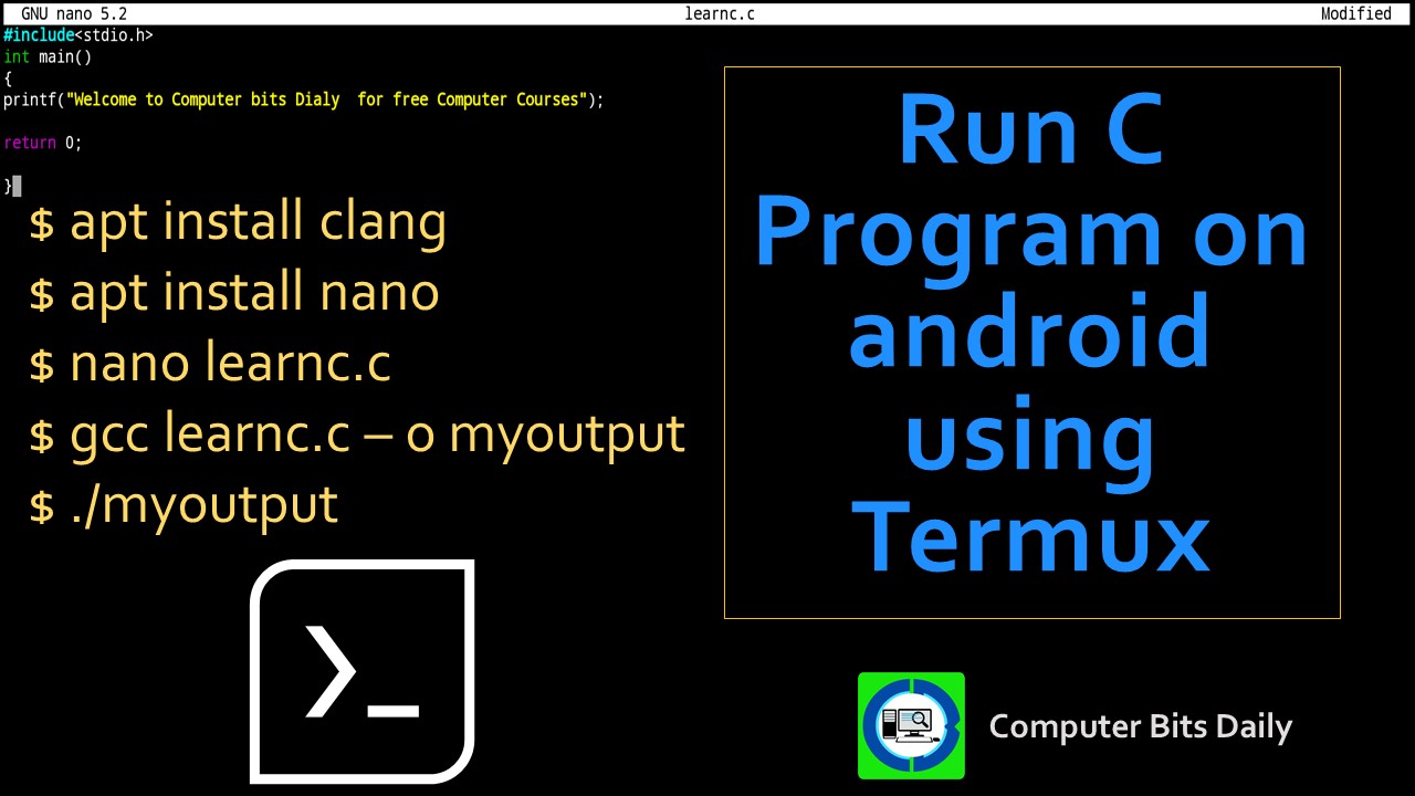 Run C Program On Android With Termux