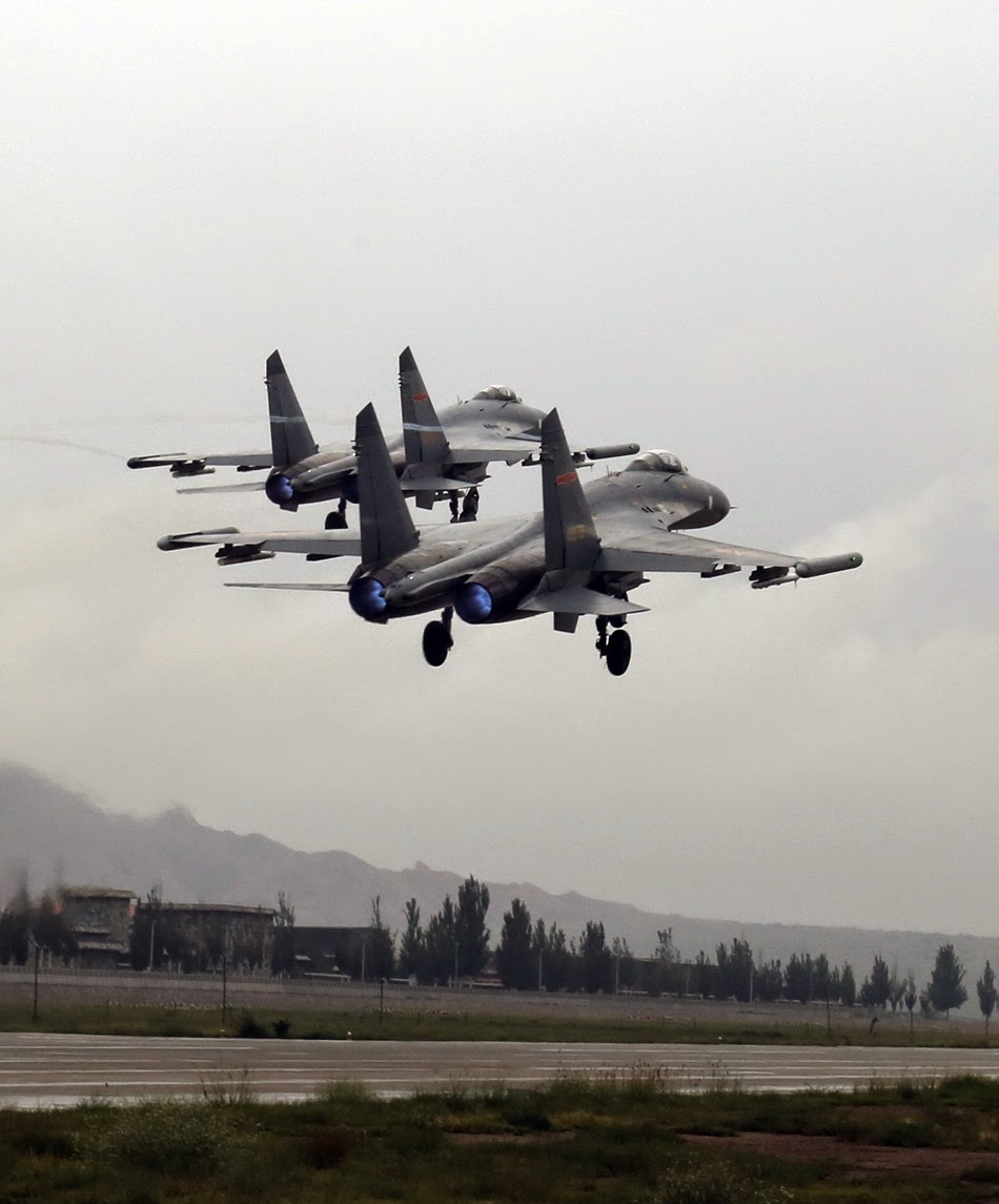 PLAAF J-11 Flanker Fighter Aircrafts in Action | Chinese Military Review