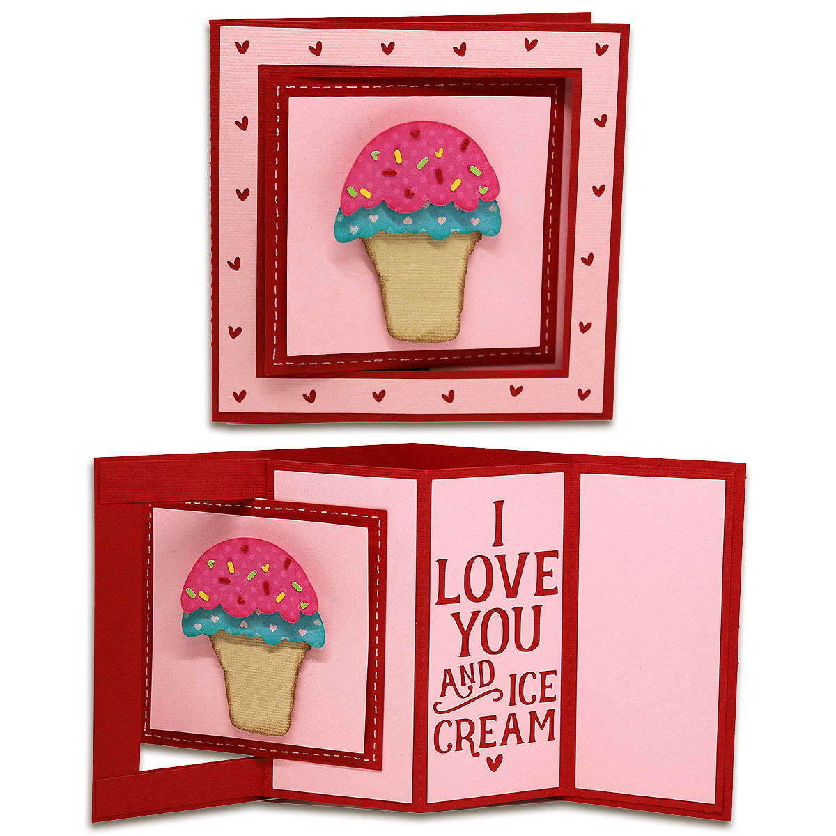 Valentine's Day Window Lever Cards | Bits of Paper