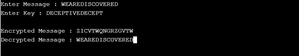 Implement Polyalphabetic Cipher Encryption-Decryption.