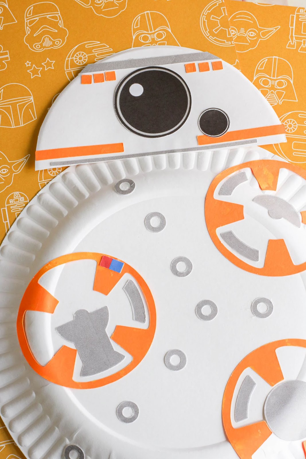 Star Wars BB-8 Paper Plate Craft {with Free Printable Templates}