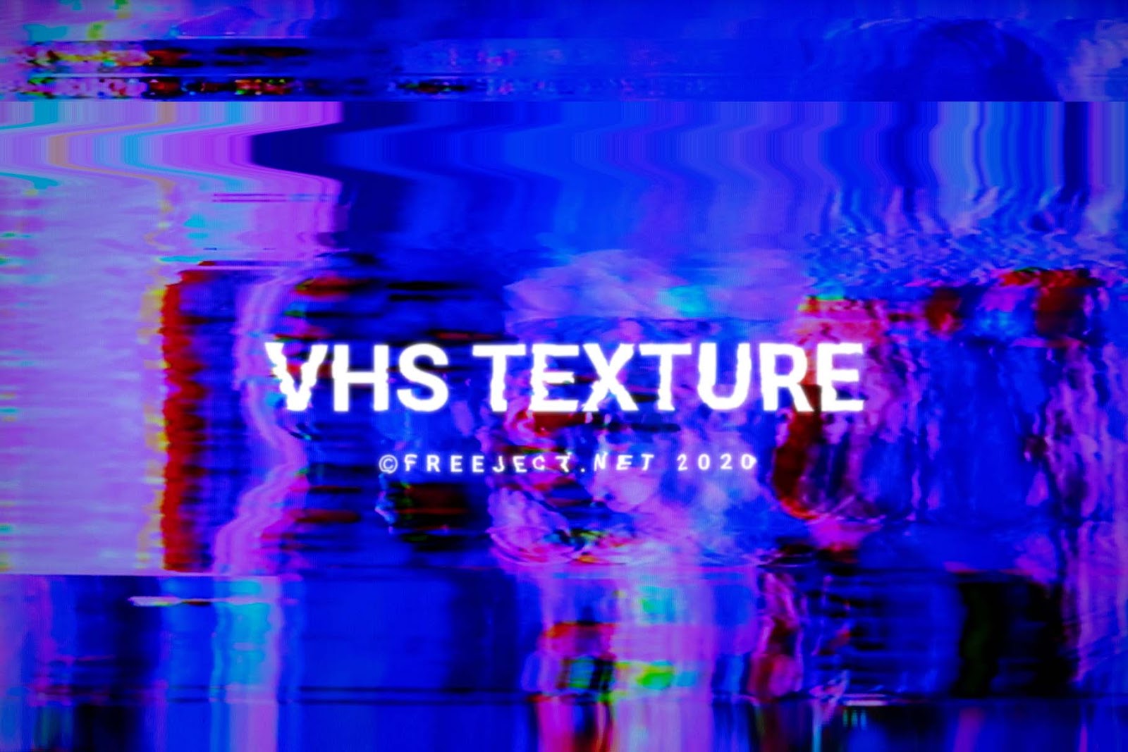 8 VHS Texture - Scanline Glitch Background