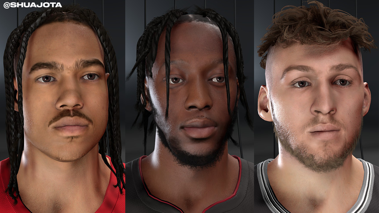 NBA 2K22 Cyberfaces Pack #1 (Missing Face Scans) by Shuajota