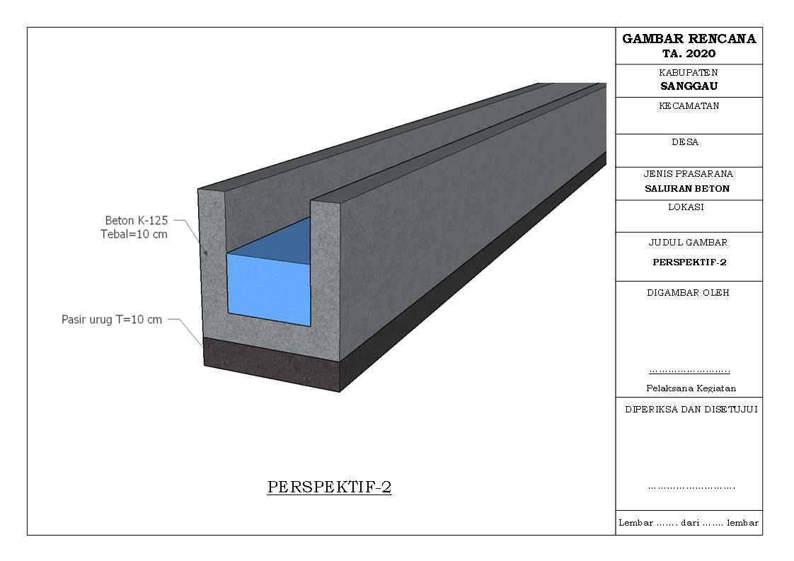 Desain dan RAB Saluran Drainase Beton Tanpa Tulangan - RUANG-SIPIL