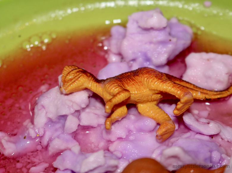 Hatching Fizzy Dinosaur Eggs Science Activity - Messy Little Monster