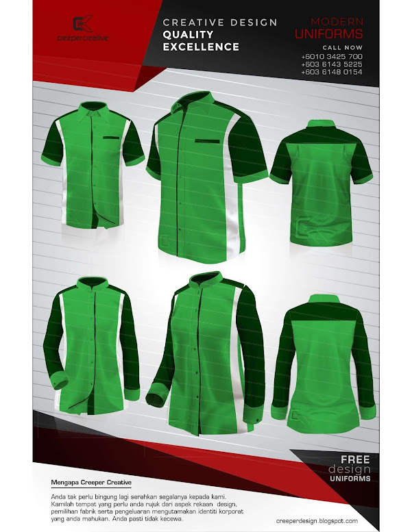 Corporate Shirt Green Element | Creeper Creative