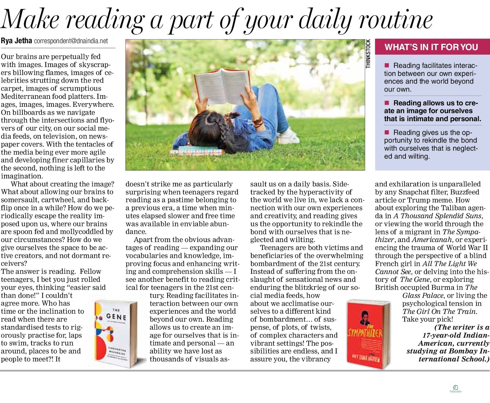 FYI@Librarian: Make reading a part of your daily routine