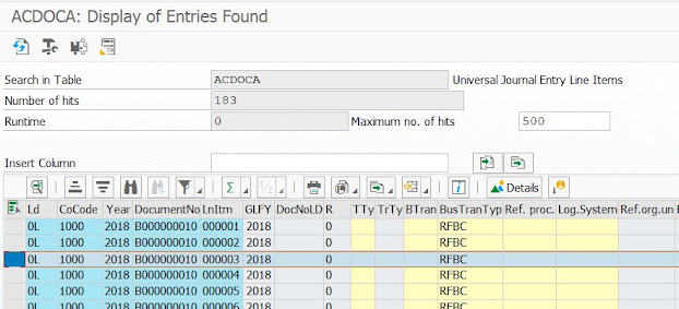 SAP FICO Corner: ACDOCA