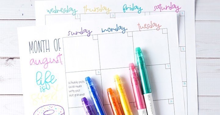 Free Printable Hand Lettering Planner Pages | artsy-fartsy mama