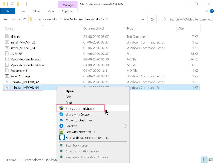 How to Install/Uninstall MPC Video Renderer