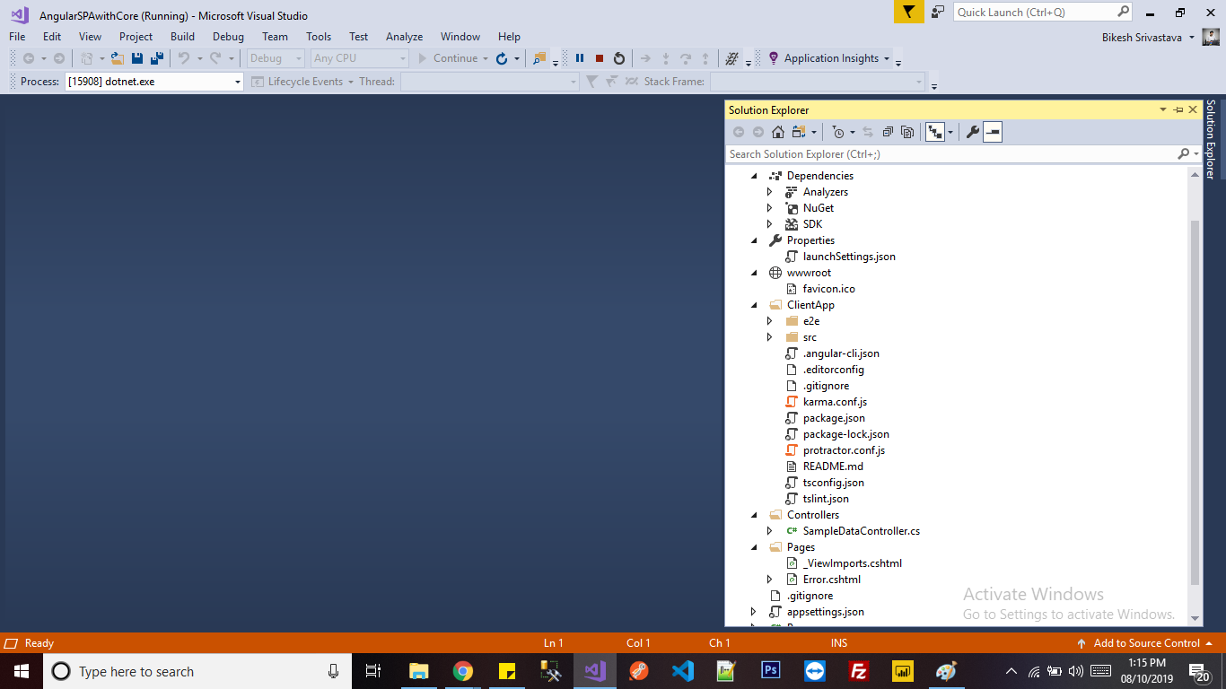 How To Create Angular App With .NET Core In Visual Studio ~ ASP.NET,MVC ...