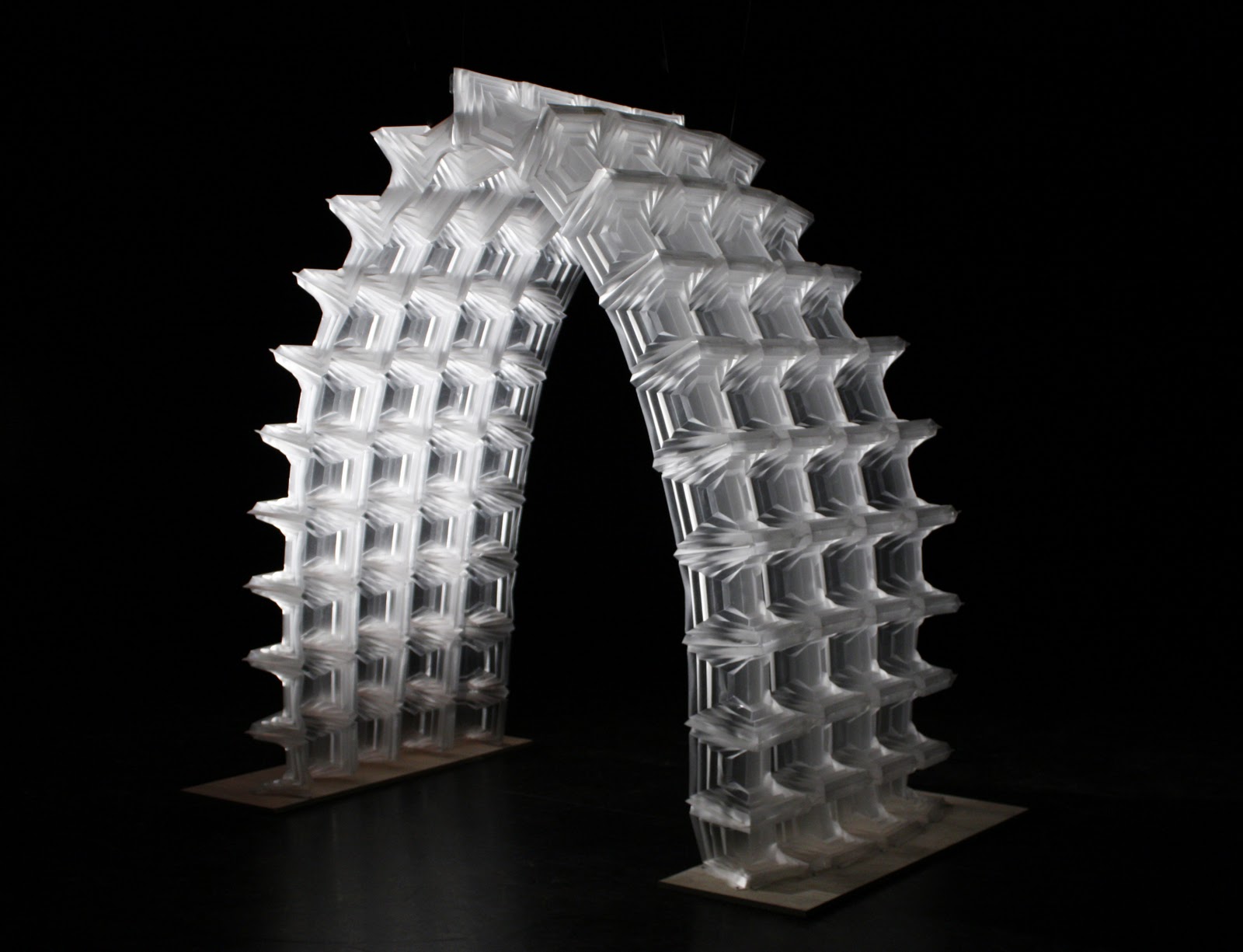 Digital Fabrication: Parallel Pleated Origami Arch - Mathew Schwartz