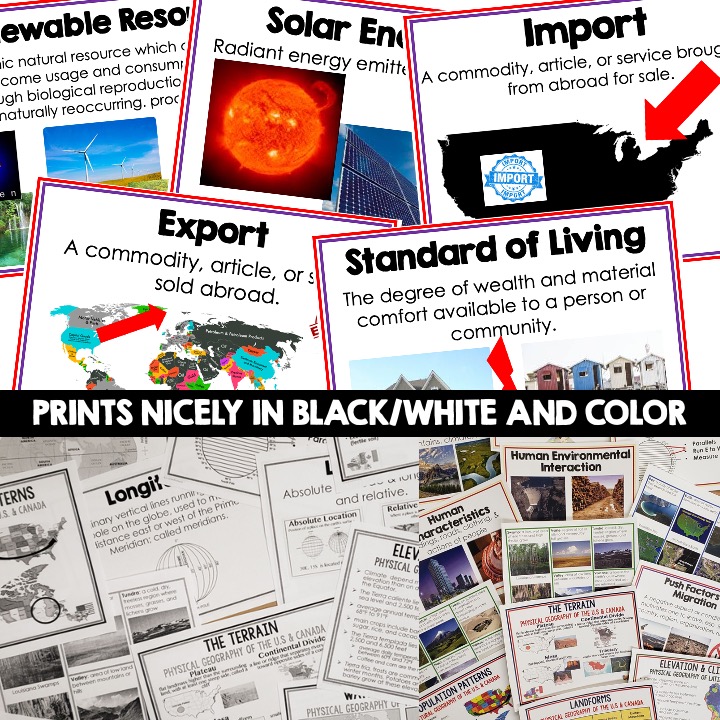 World Geography Anchor Charts, Word Walls, Bellringers, Gallery Walks ...